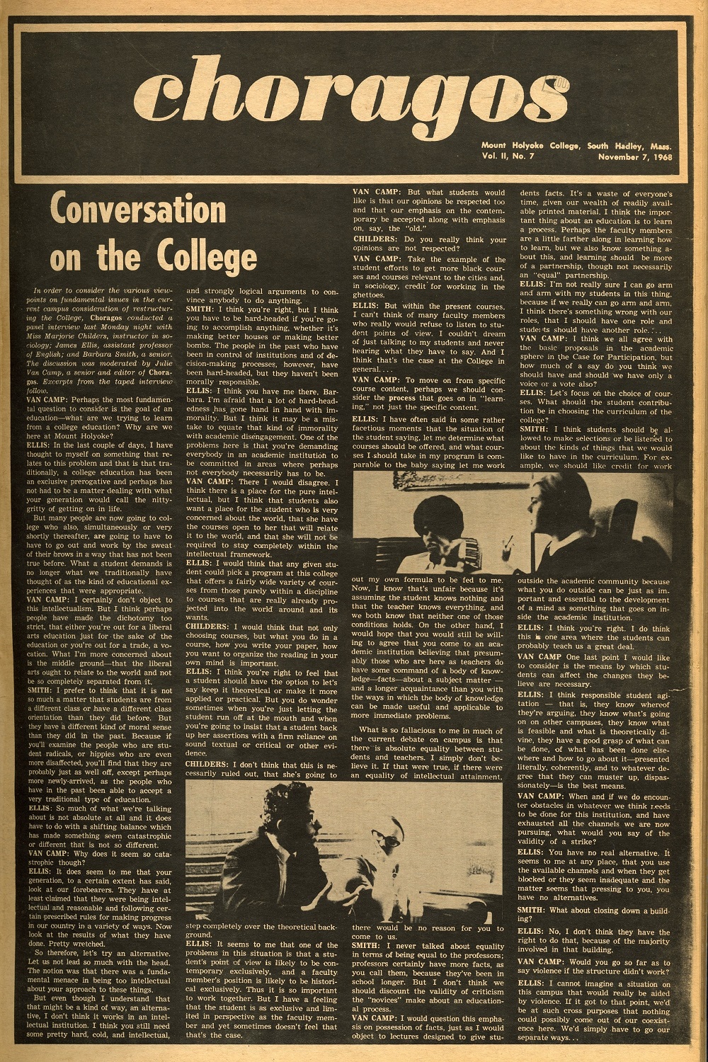 Advocacy – Barbara Smith’s Mount Holyoke Years