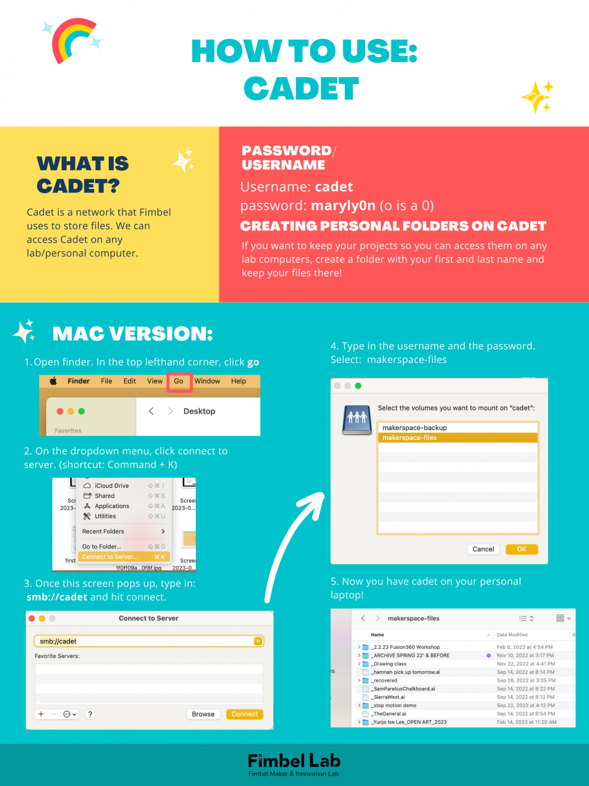 Using ‘cadet’ network storage