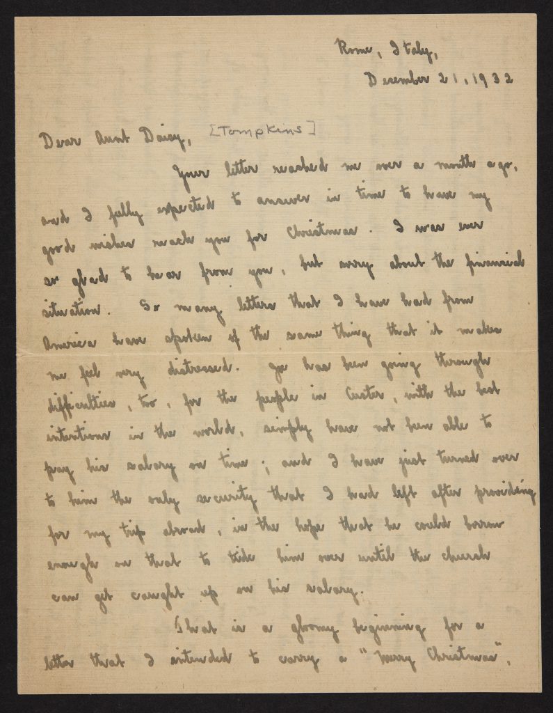 Coulter 1932 Letter – Founding Sisters