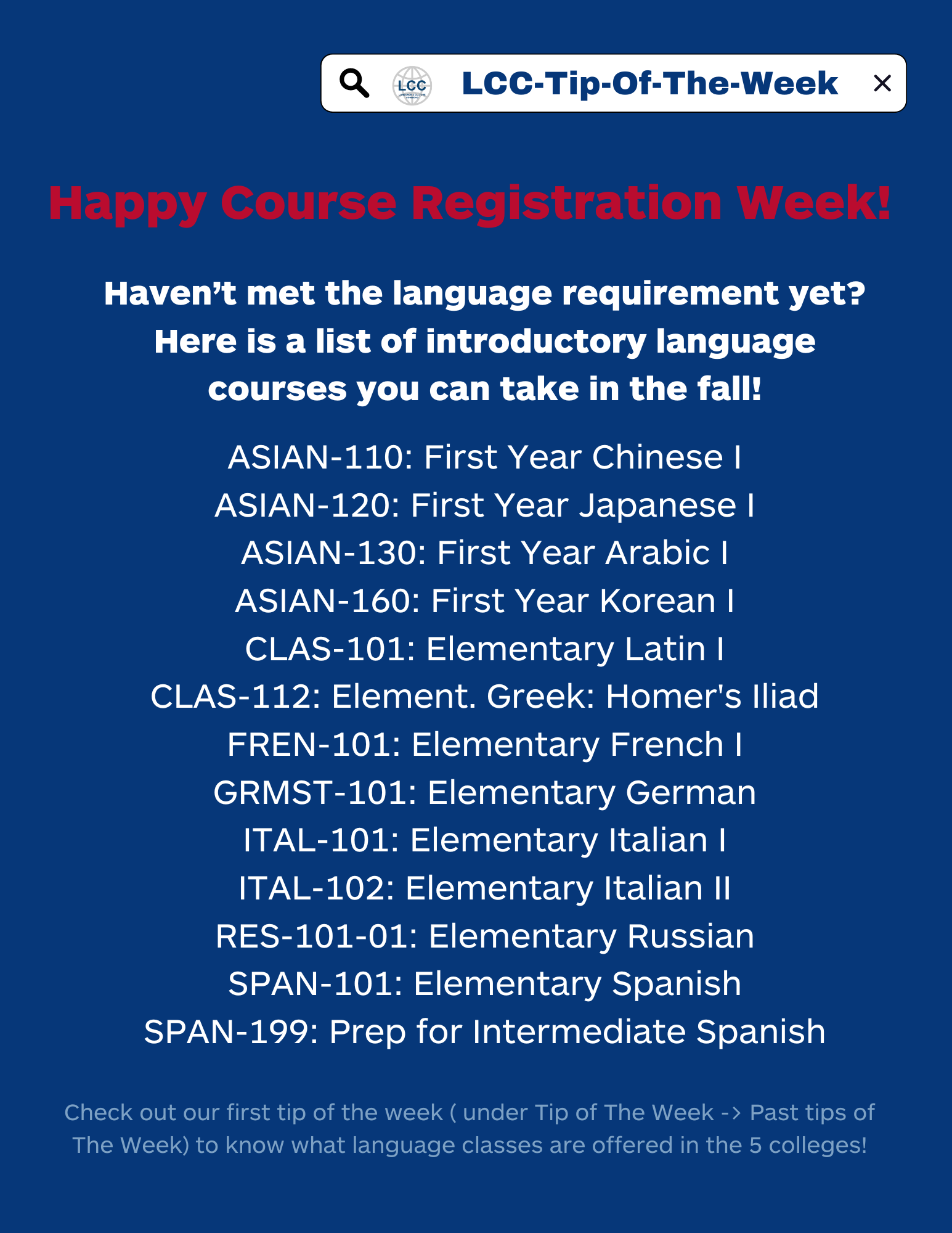 Archived LCC Tips – MHC Language & Culture Commons